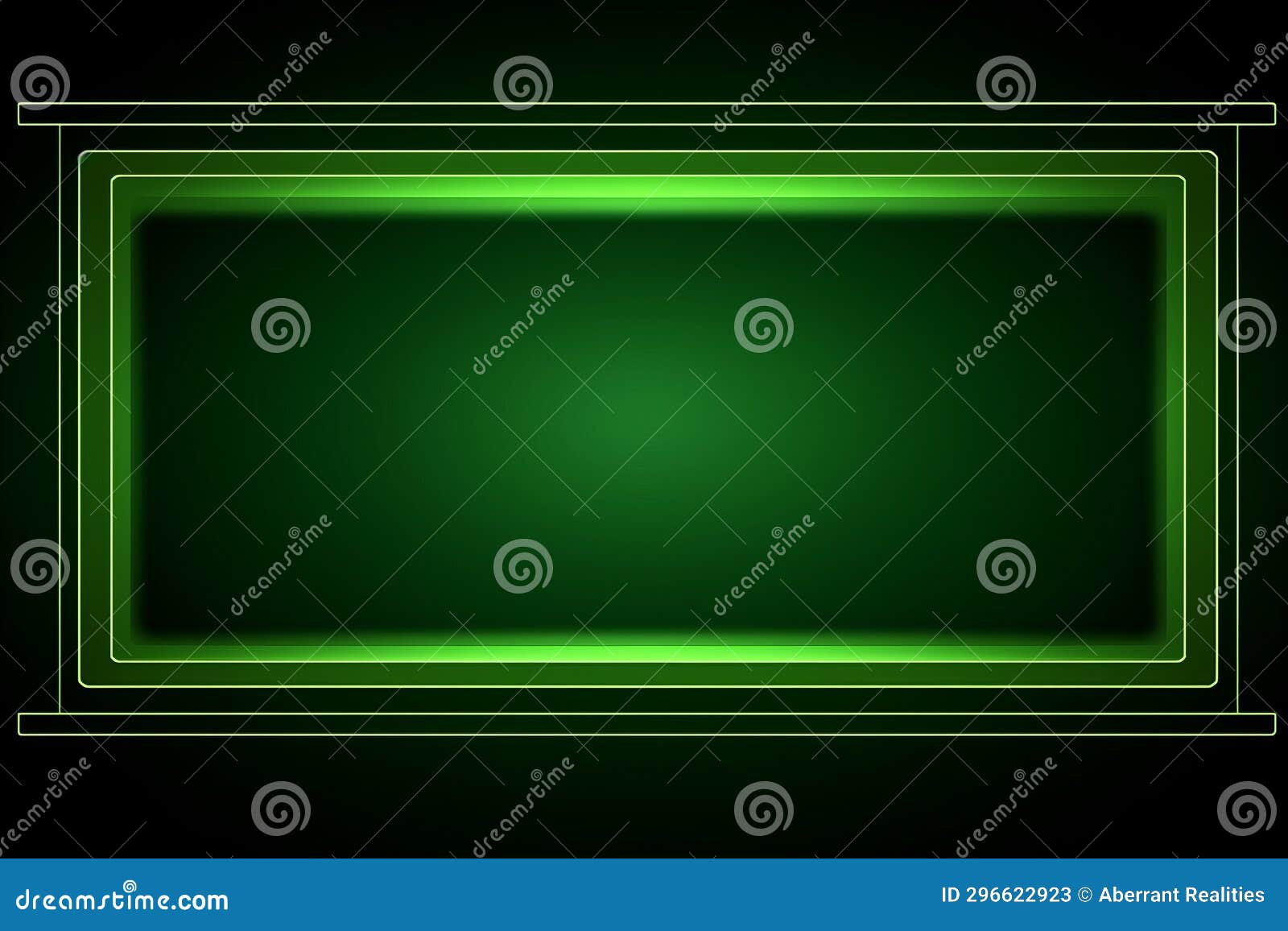 A Green Neon Sign on a Black Background Stock Illustration ...