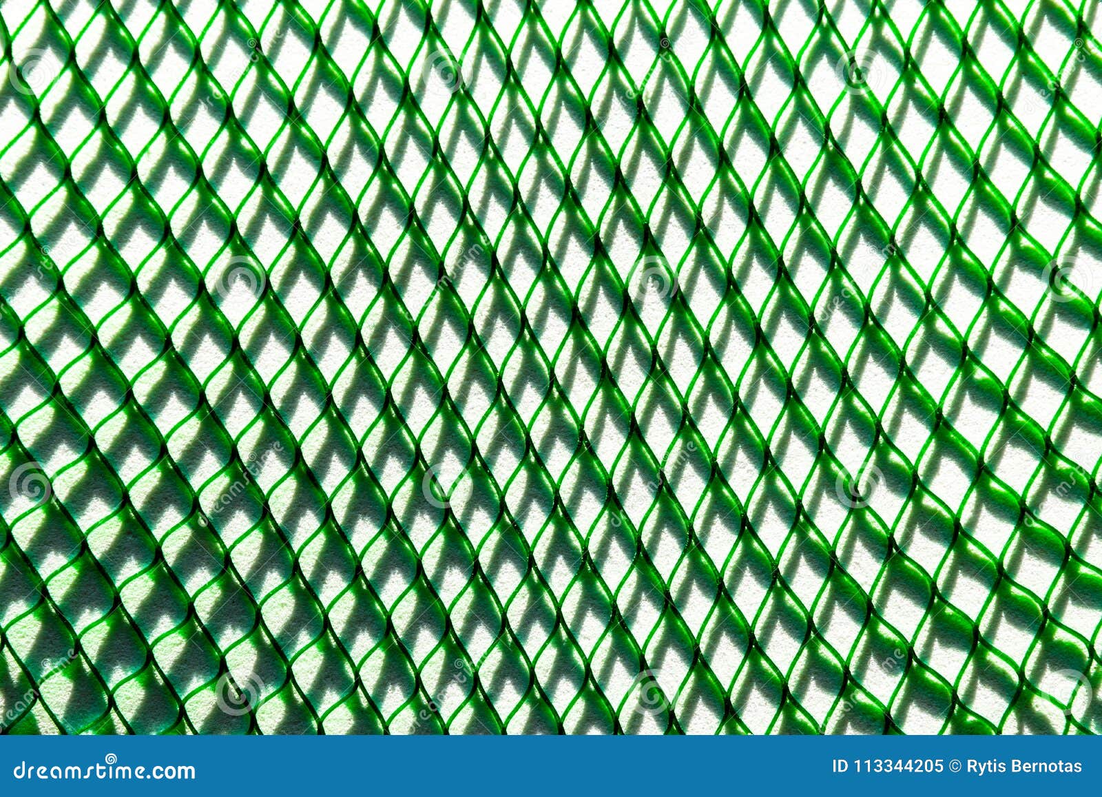 Green Net Casting the Shadow on the White Background Stock Image ...