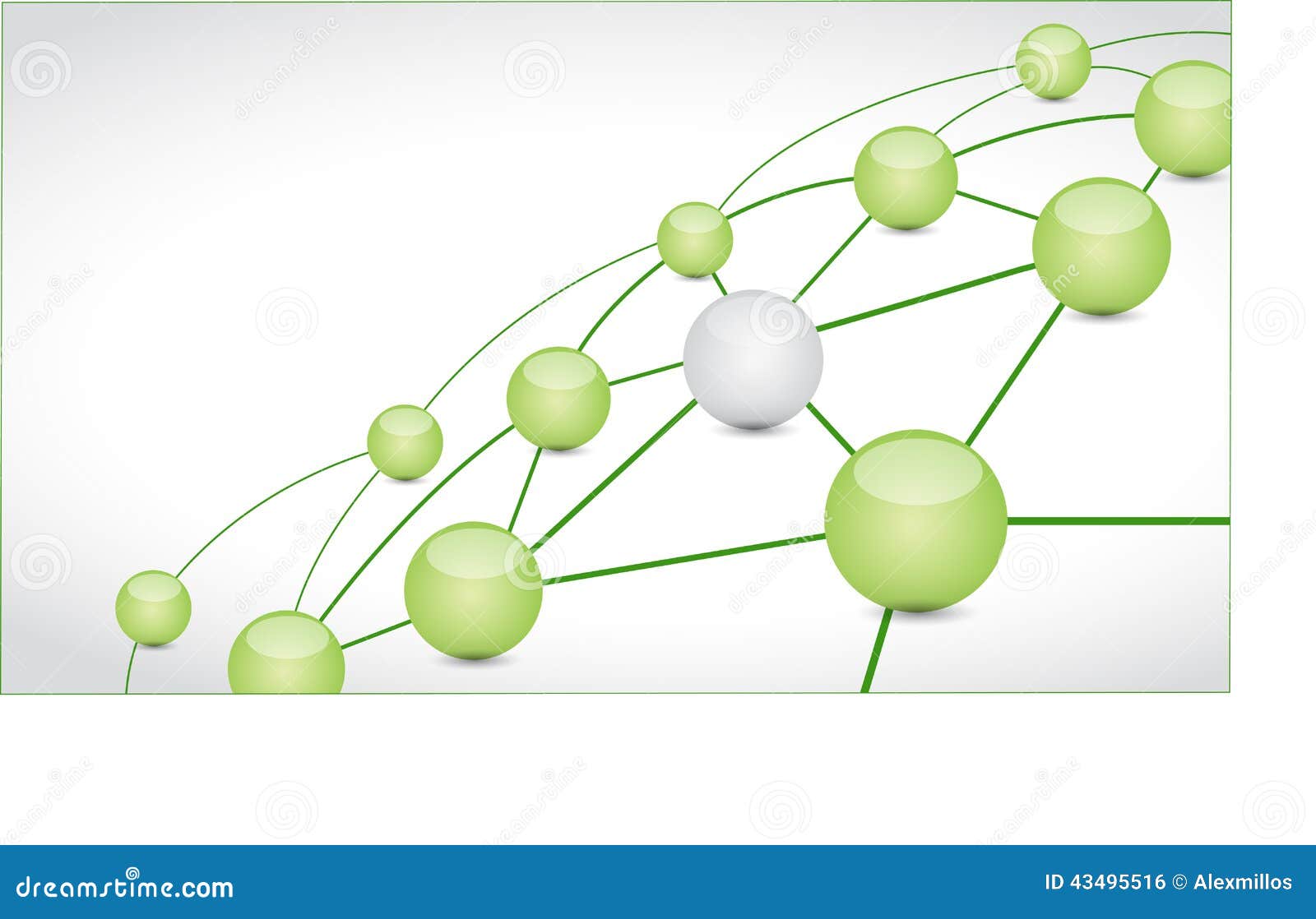 Green and Network Connection Illustration Design Stock Illustration ...