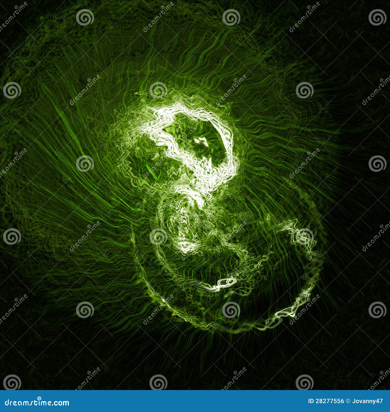 Green night stock illustration. Illustration of mediative - 28277556