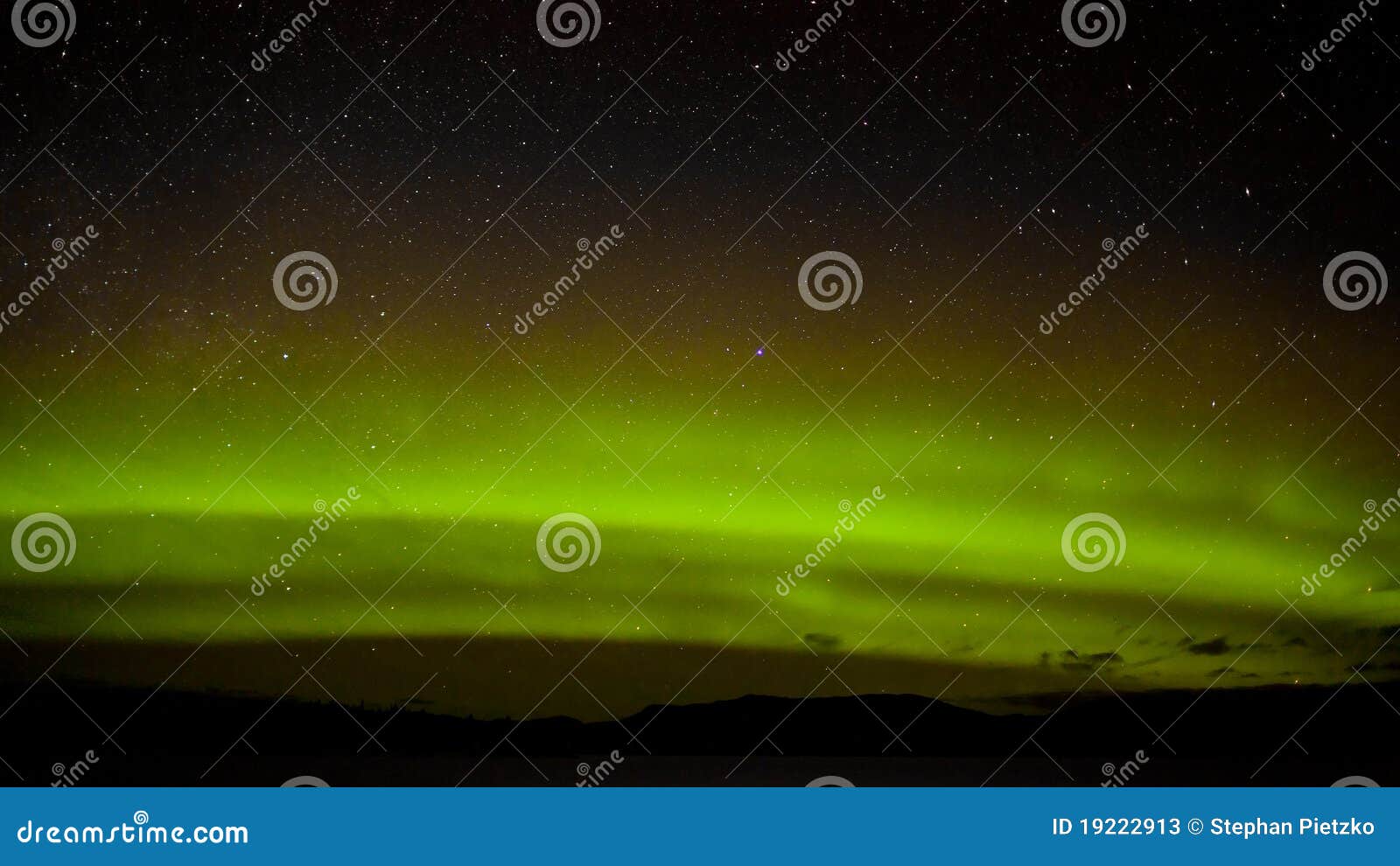 Green Northern Lights and Myriad of Stars Stock Image - Image of ...