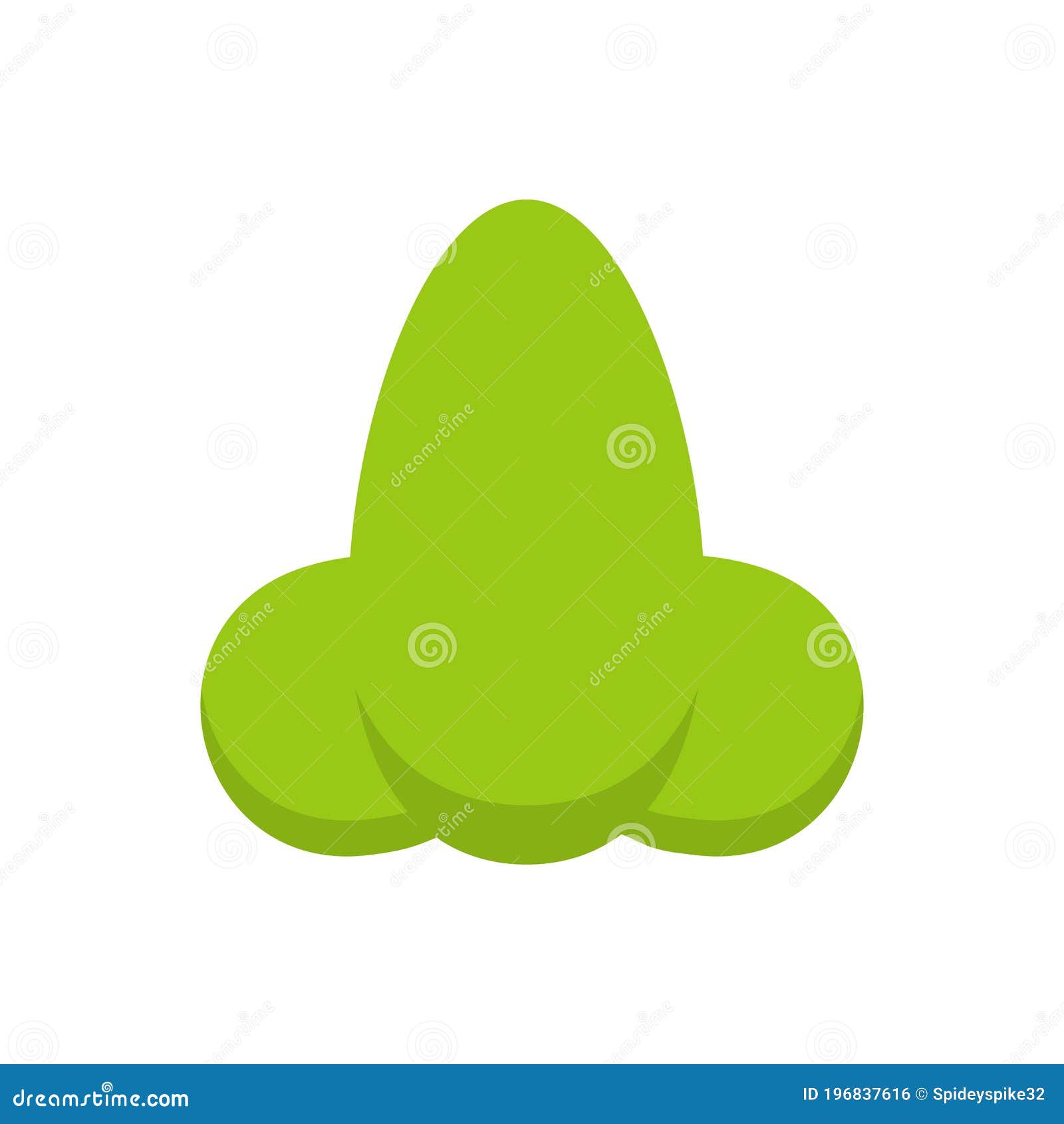 The Green Nose of Witch. Isolated Vector Illustration Stock Vector ...