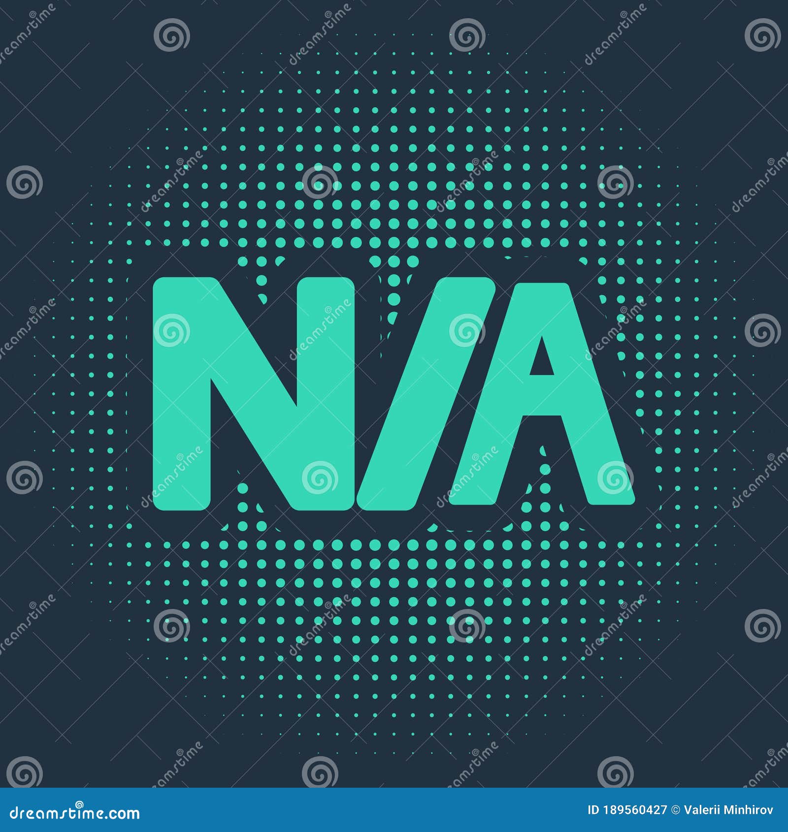 Green Not Applicable Icon Isolated on Blue Background. Abstract Circle ...