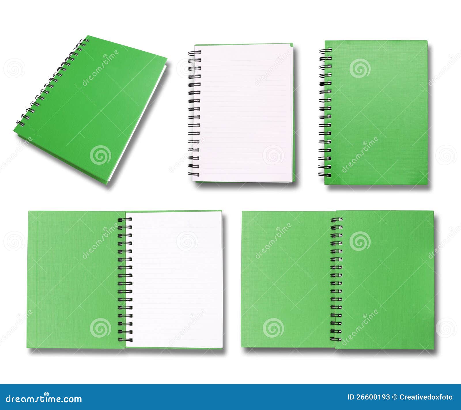Green note book stock image. Image of curl, list, document - 26600193