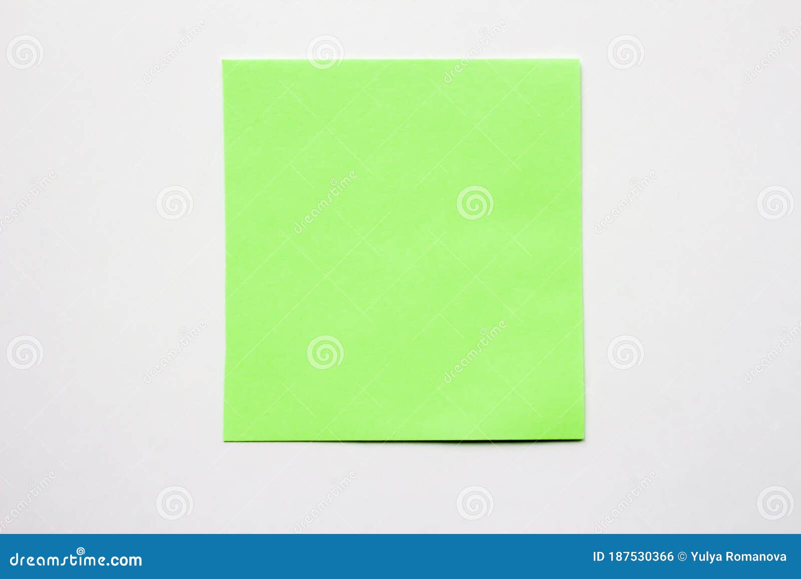 Green Note on a White Sticky Note, Carved, Single, Sticky Stock Photo ...