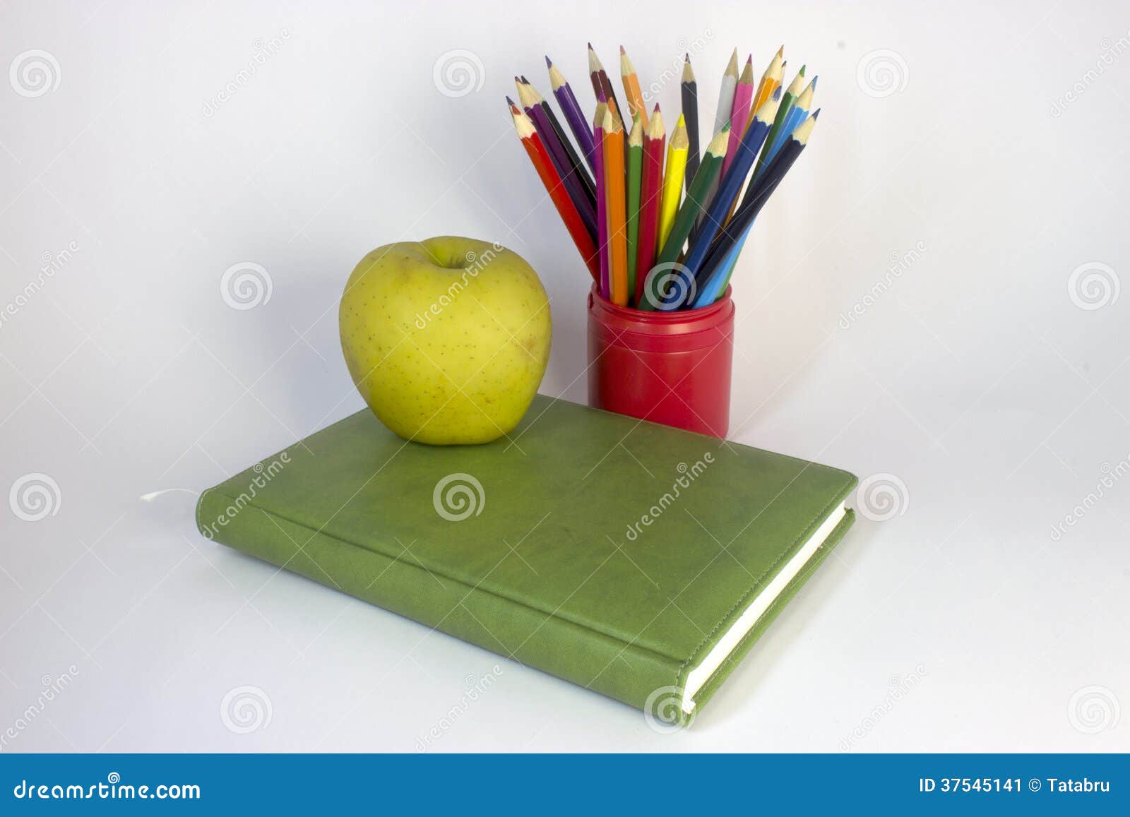 Green notebook stock image. Image of notebook, school - 37545141