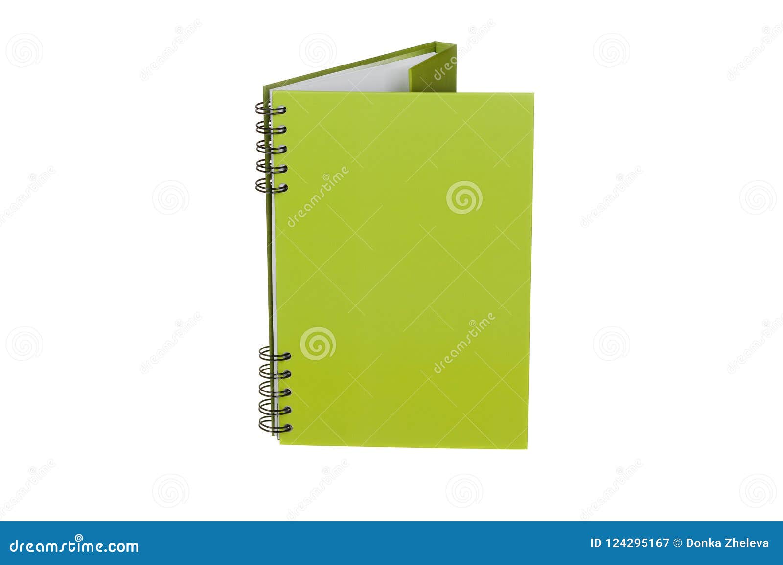 Green Notebook Isolated on White Backround with Clipping Path. Mockup ...