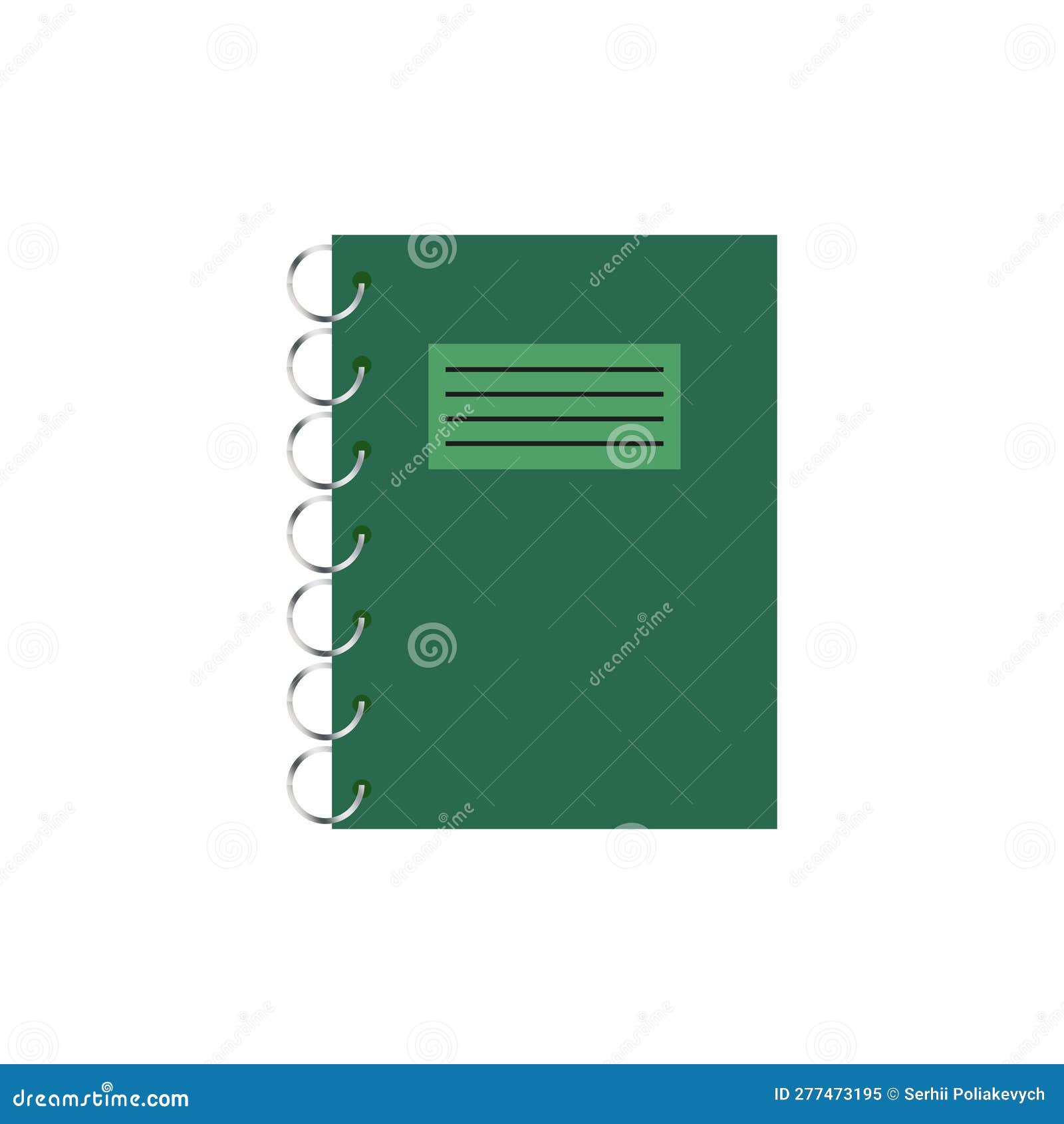 Green Notebook Paper For Your Text. Blank Pages Of Notebook With ...