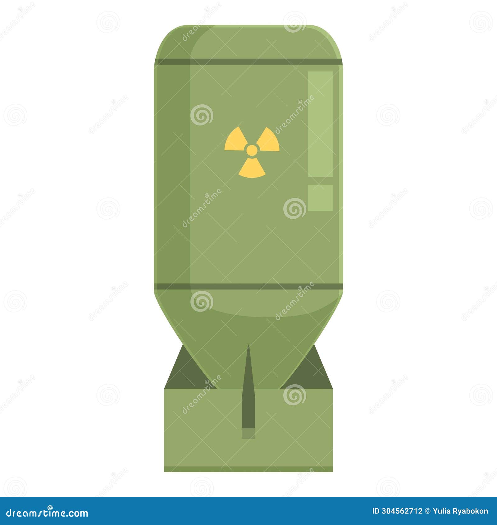 Green Nuclear Bomb Icon Cartoon Vector. Device Power Stock Vector ...