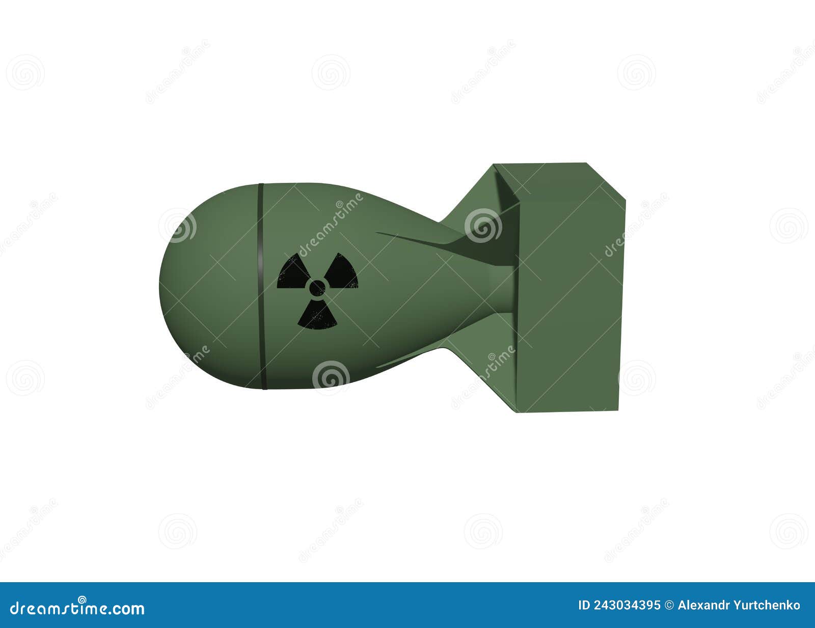 Green Nuclear Bomb with X-ray Caution Sign Stock Illustration ...