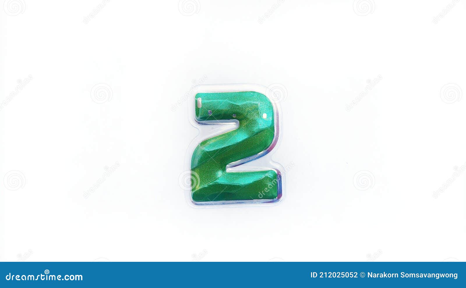 Green Number 2 on White Background. Stock Photo - Image of concept ...