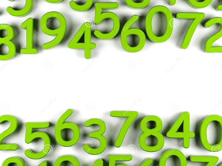 Green numbers background stock illustration. Illustration of concepts ...