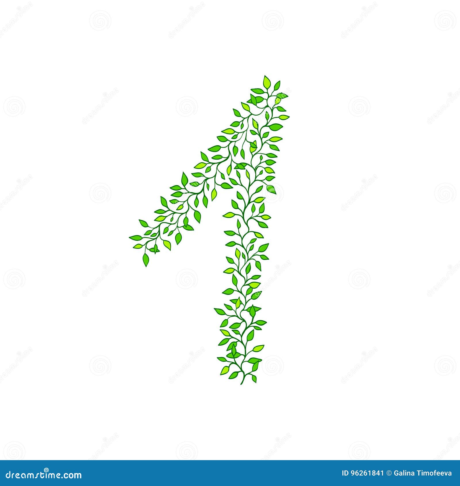 Green numbers stock vector. Illustration of celebration - 96261841