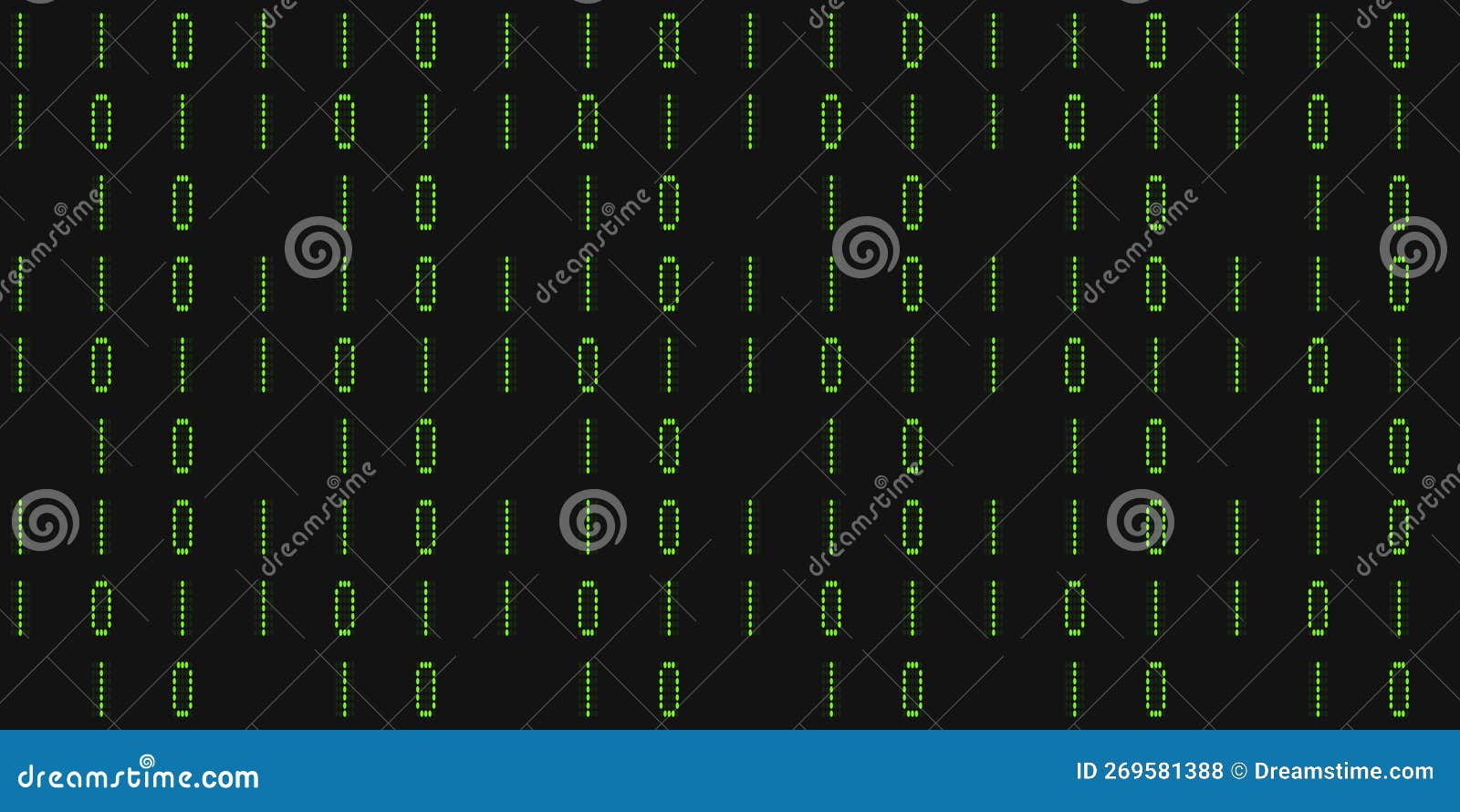 Green Numeric Binary Creative Surface. Numeral Tech Design Backdrop ...