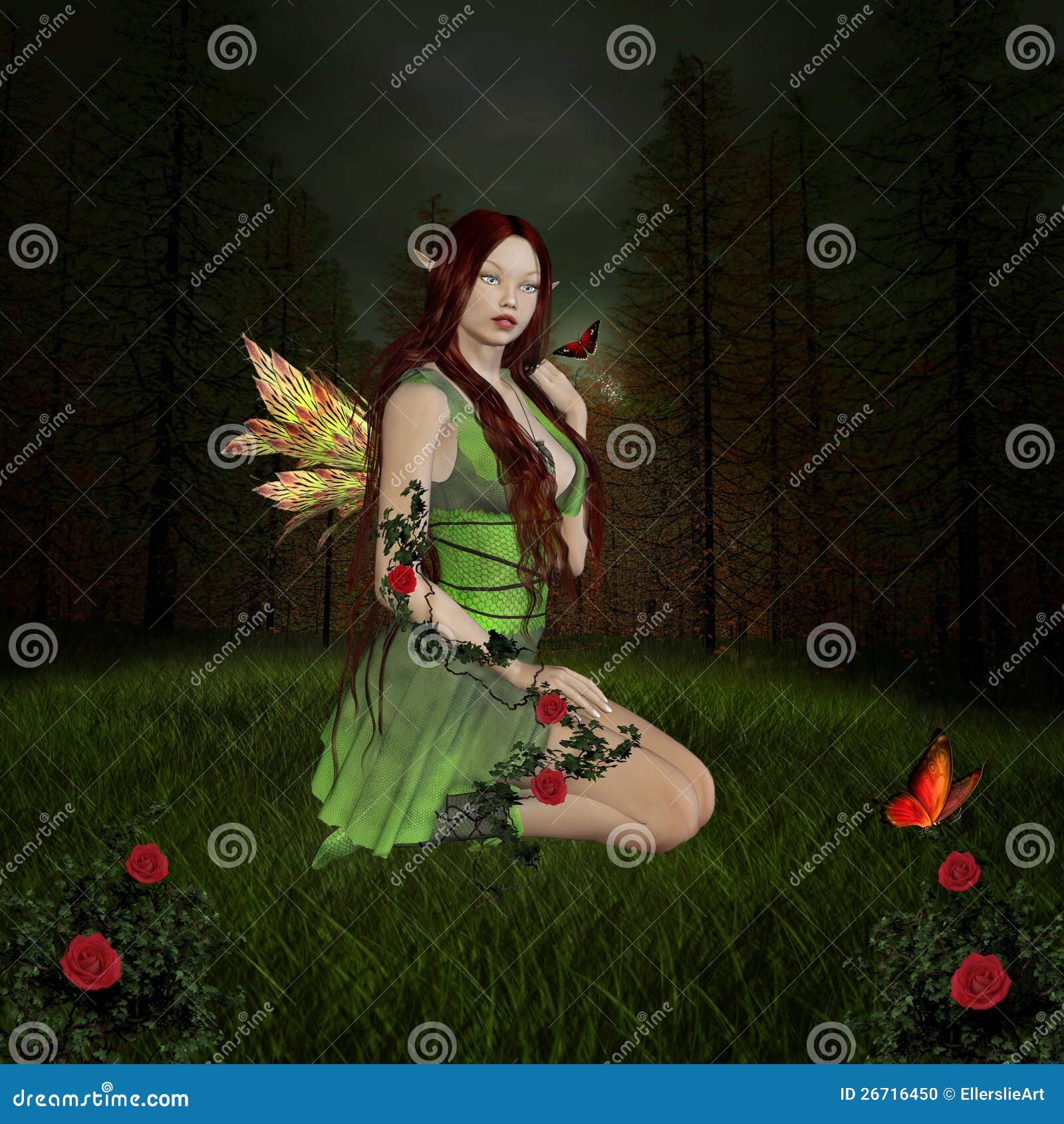 Wood Nymph Cartoon Vector | CartoonDealer.com #26180489