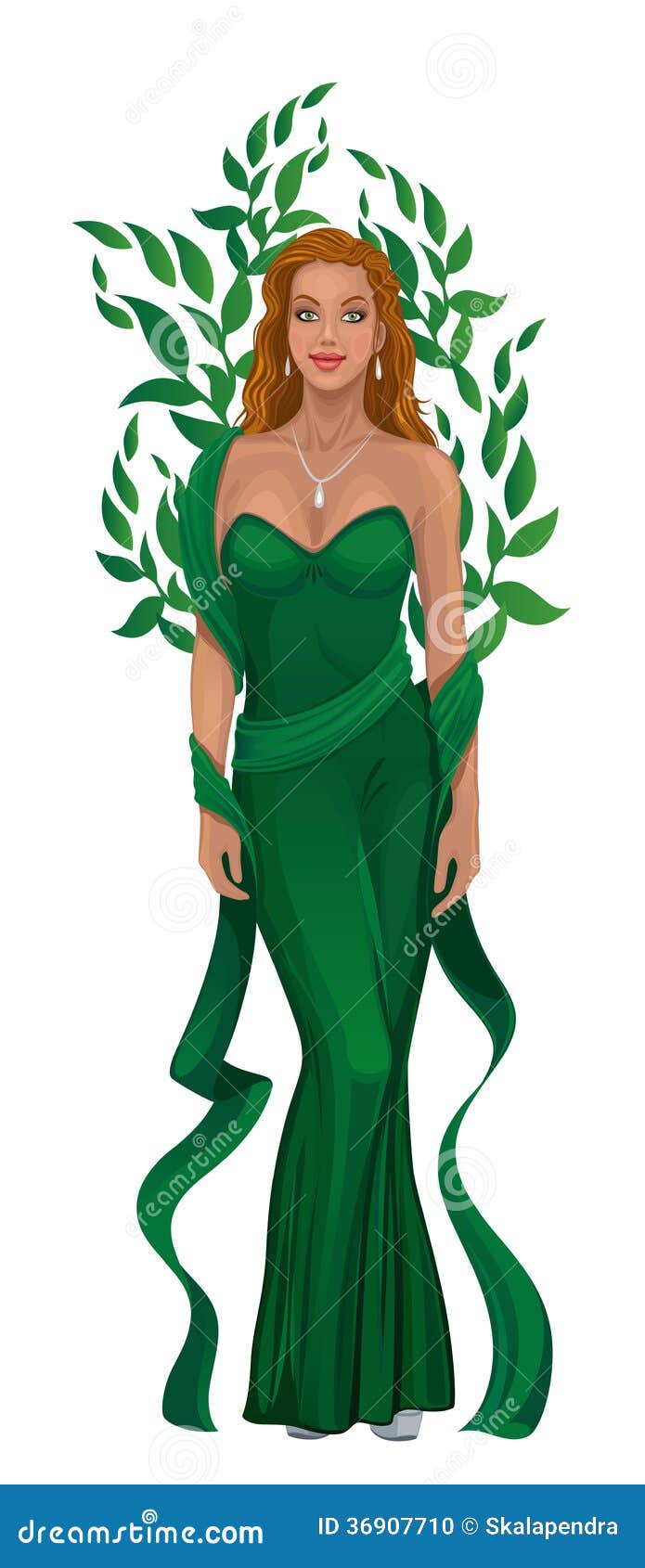 Green nymph stock vector. Illustration of existence, ecology - 36907710