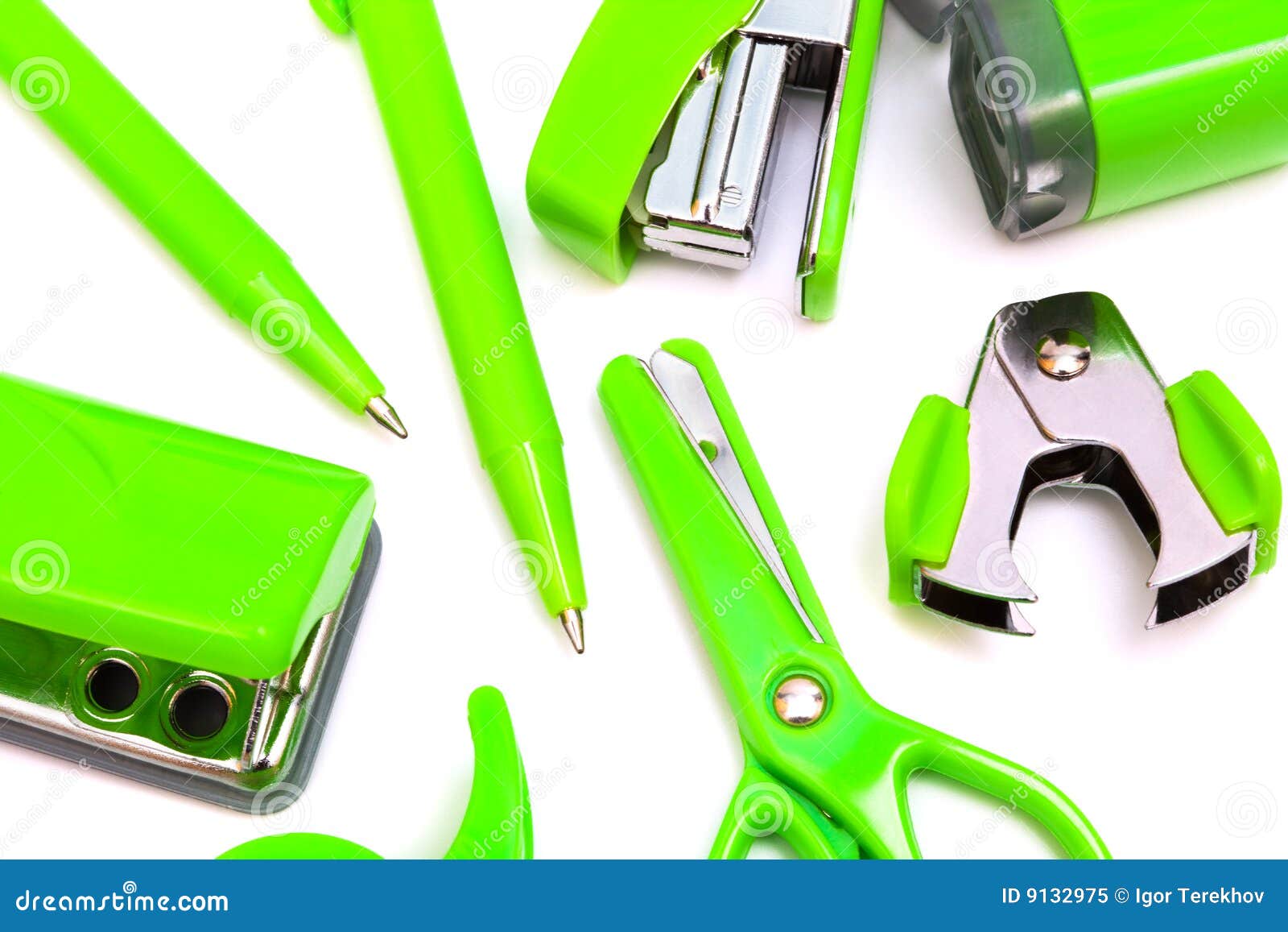 Green objects stock image. Image of binder, background - 9132975