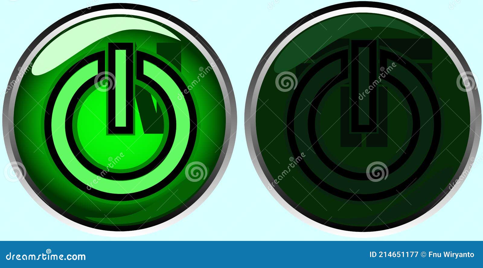 Green on Off Button Icon Vector Stock Vector - Illustration of electric ...