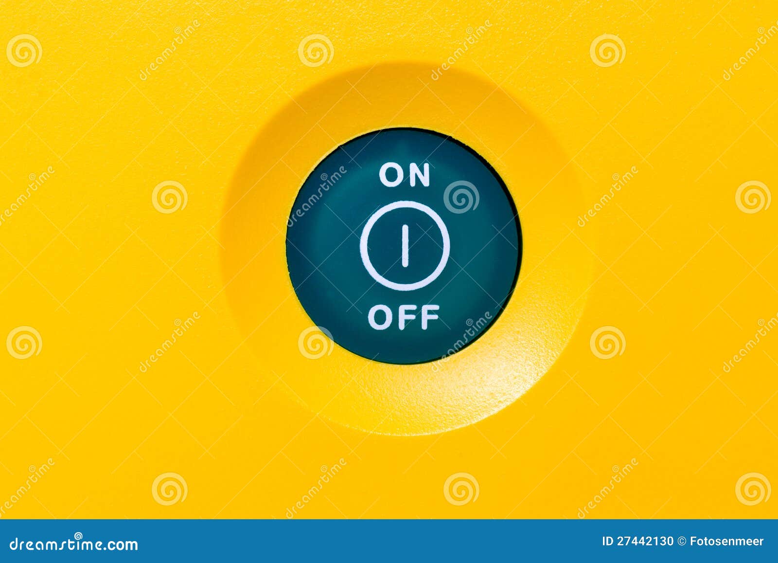 Green on/off switch stock photo. Image of light, equipment - 27442130