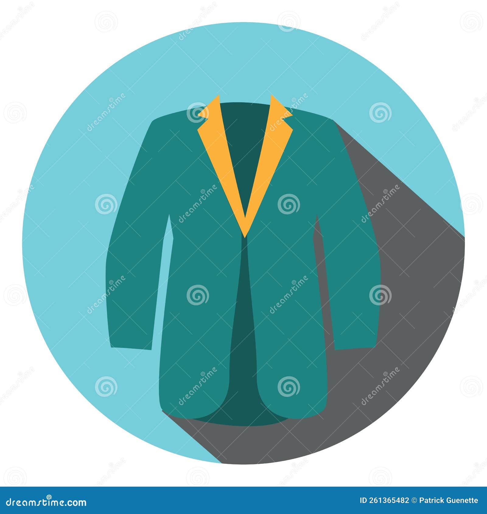 Green office suit, icon stock vector. Illustration of cartoon - 261365482