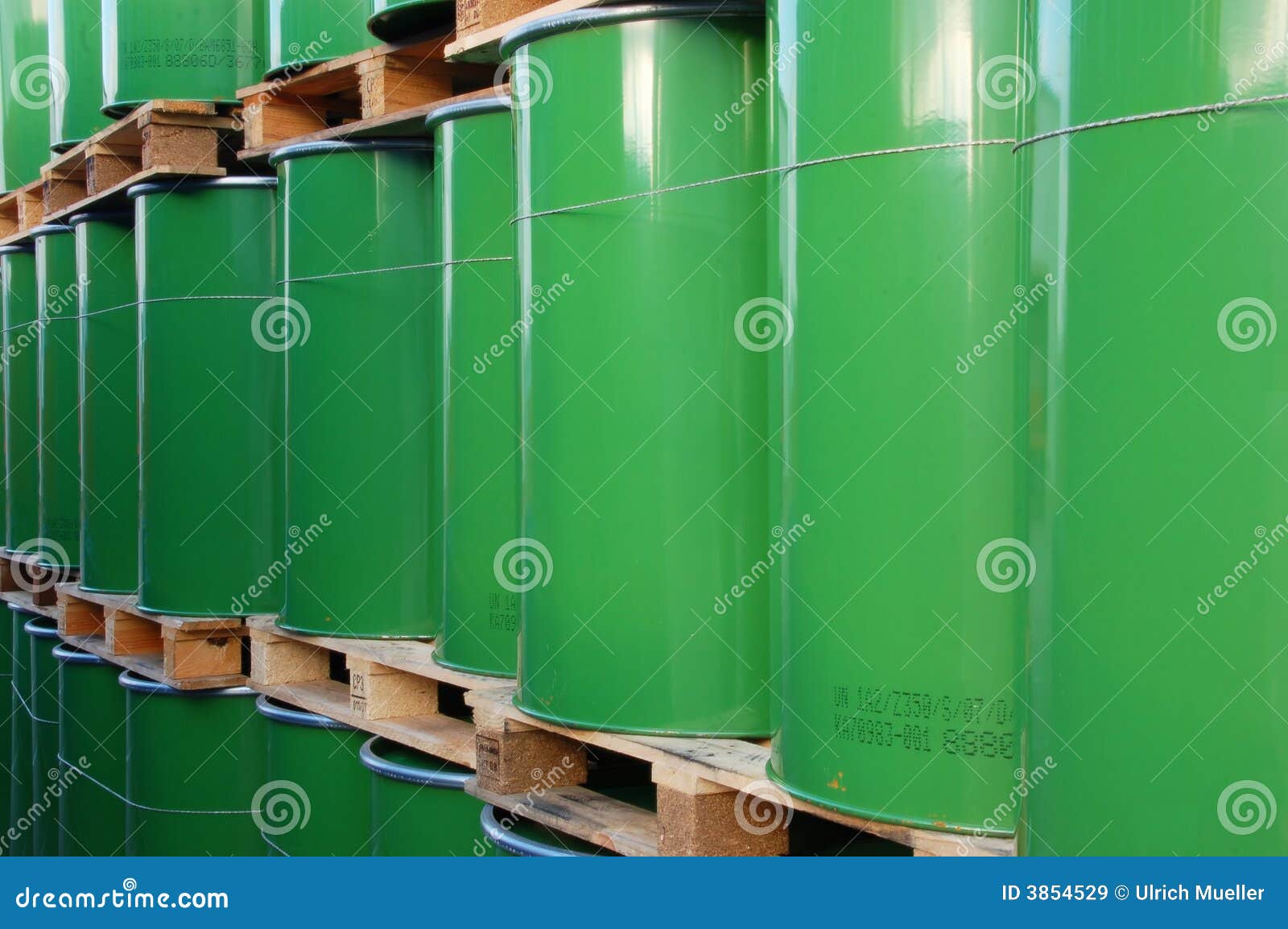 Green oil barrels stock image. Image of fuel, industry - 3854529
