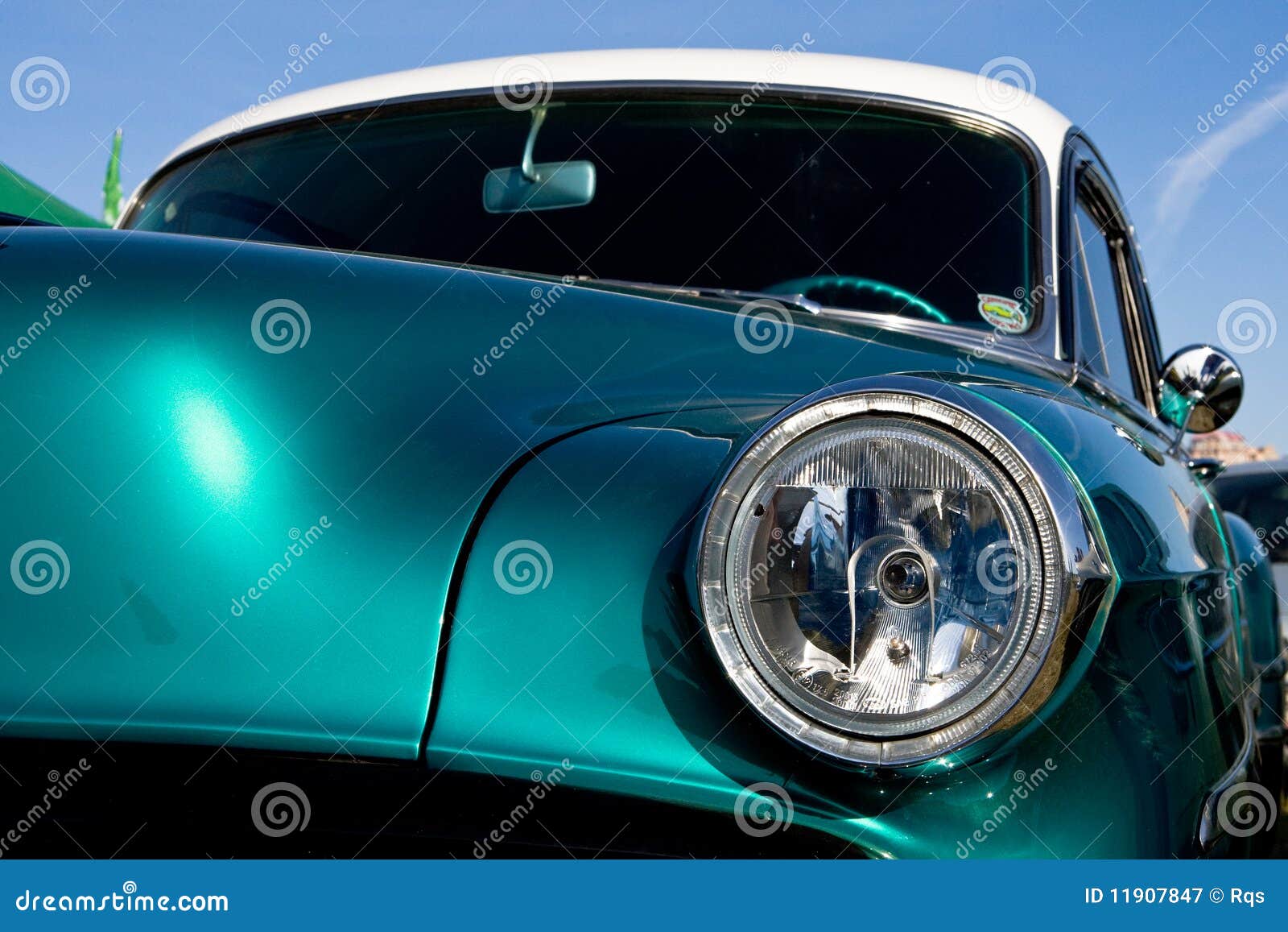 Green Old Fashioned Car Outdoor Stock Image - Image of transportation ...