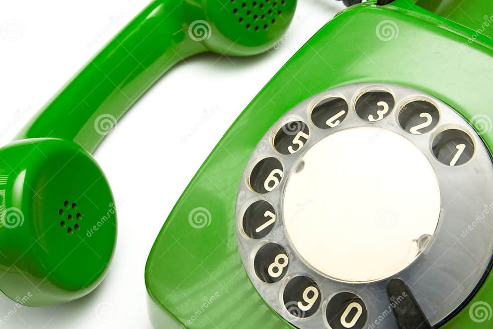 Green old phone. stock image. Image of classic, electrical - 19922661