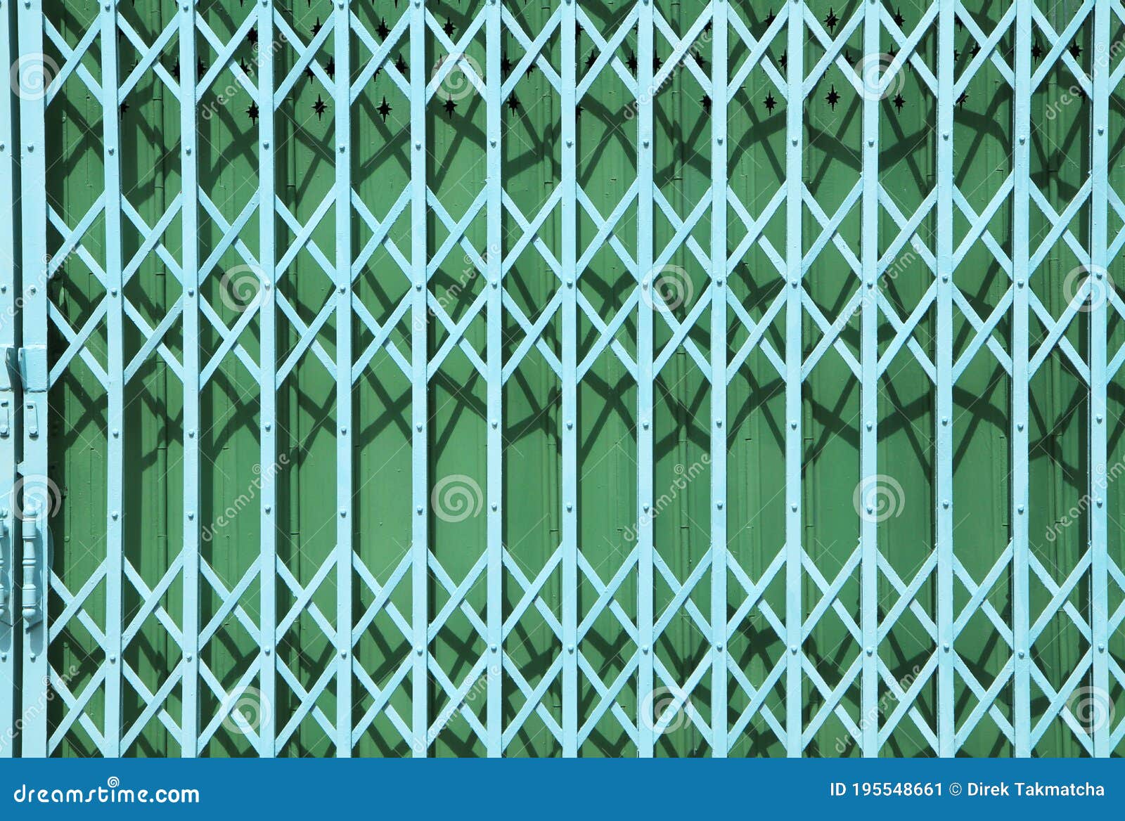 Old Folding Stretch Expanded Metal House Door Vintage Style Stock ...