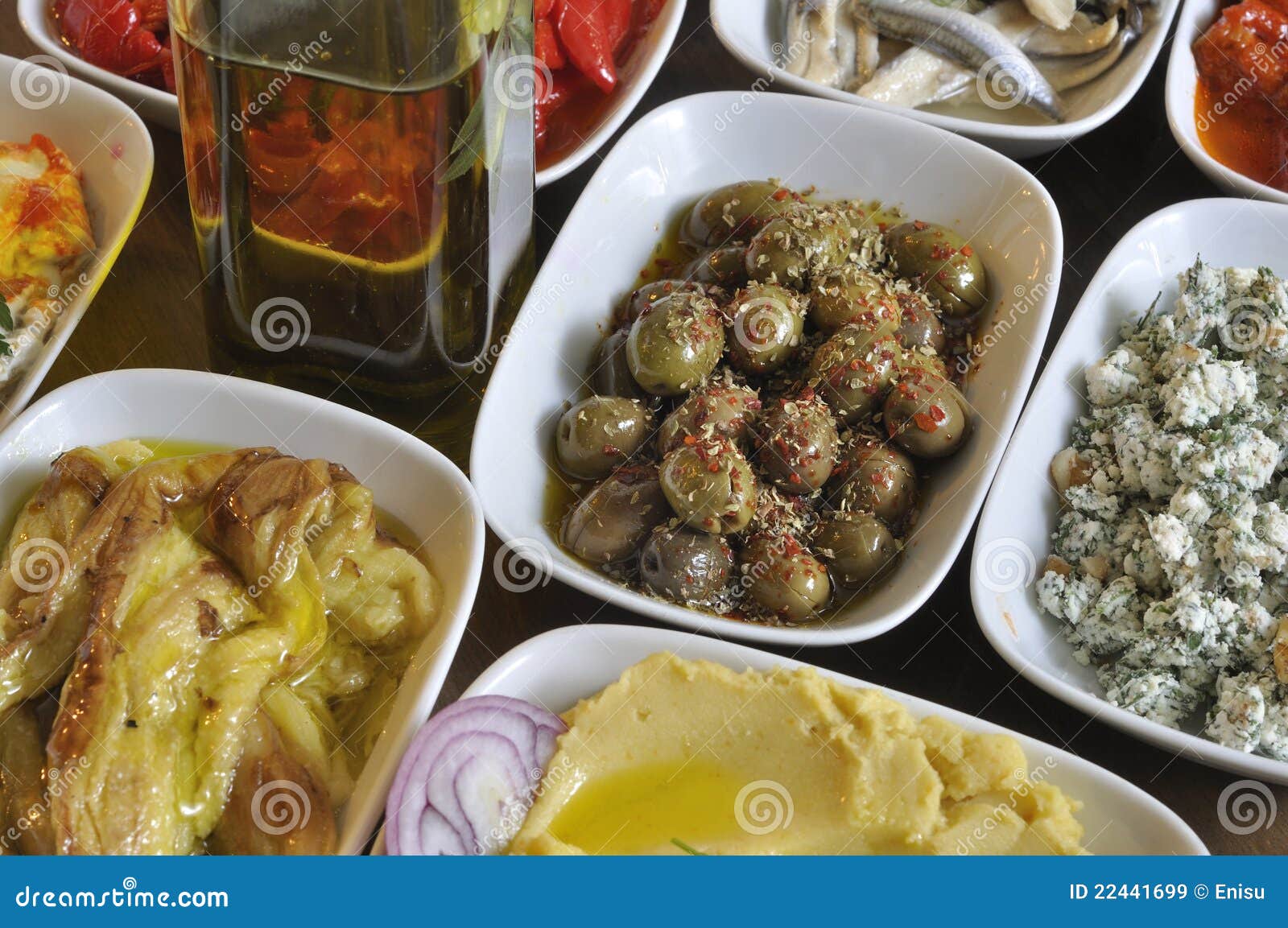 Green olive and snacks stock image. Image of green, mediterranean ...