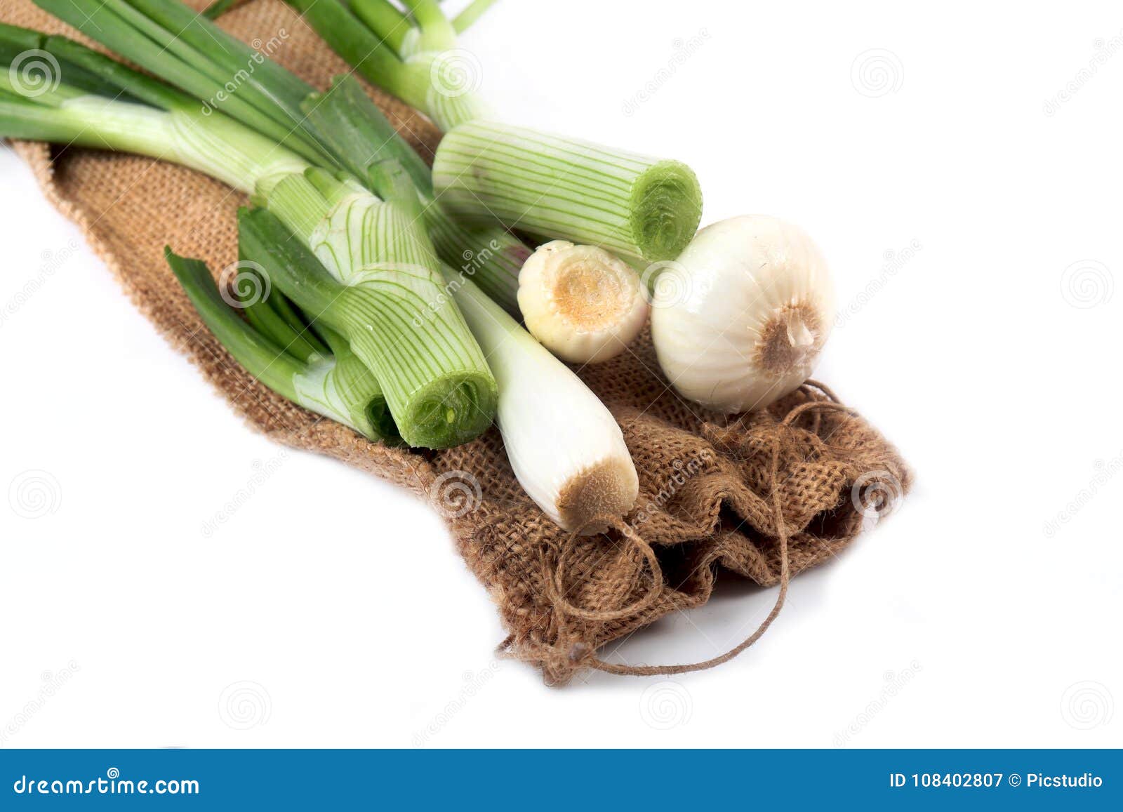 Green onions stock image. Image of vegetable, white - 108402807