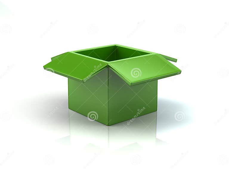 Green open box stock illustration. Illustration of packaging - 103025786