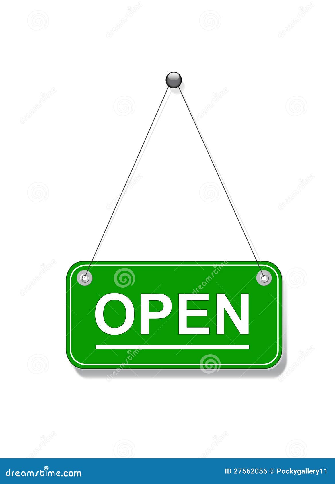 Green open hanging sign stock vector. Illustration of hanging - 27562056