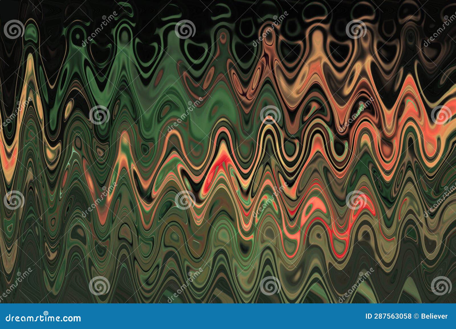 Green Orange Abstract Background, Psychedelic. Colorful Pattern Stock ...