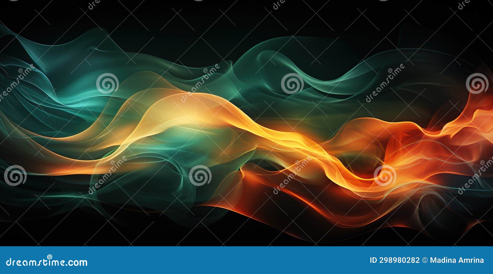 Green Orange on Black Background. Abstract Orange Green Background ...