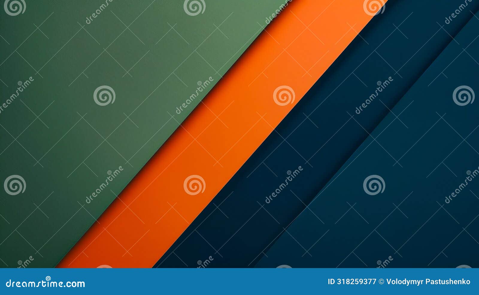 A Green, Orange and Blue Background with a White Stripe Stock Image ...