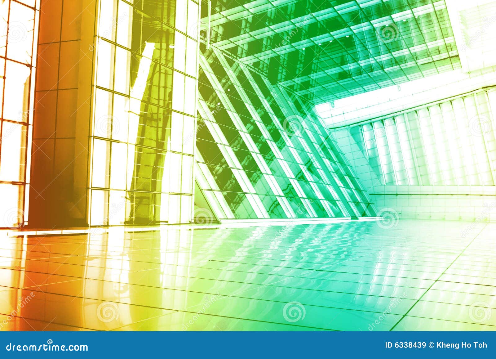 Green Orange Modern Building Abstract Stock Illustration - Illustration ...