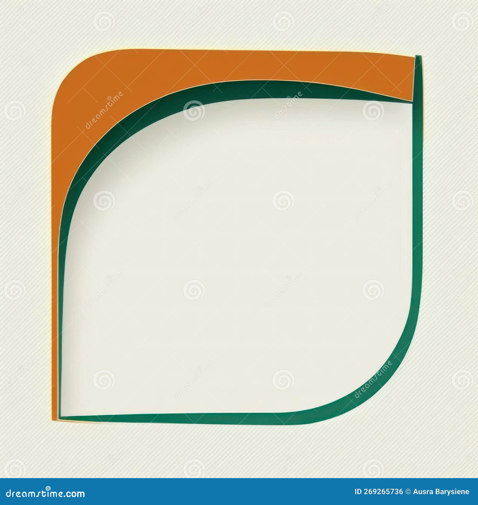 Green and Orange Text Frame, Organic Shapes. Created Using Generative ...
