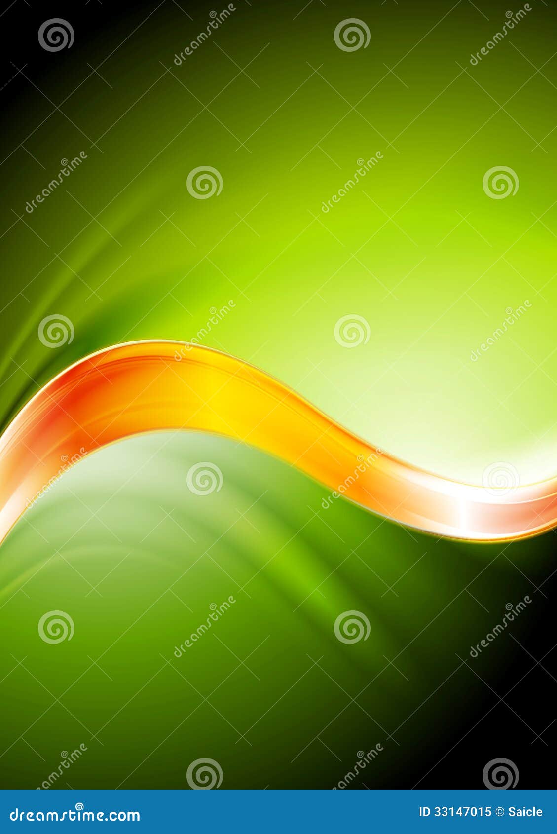 Green and Orange Vector Waves Stock Vector - Illustration of abstract ...