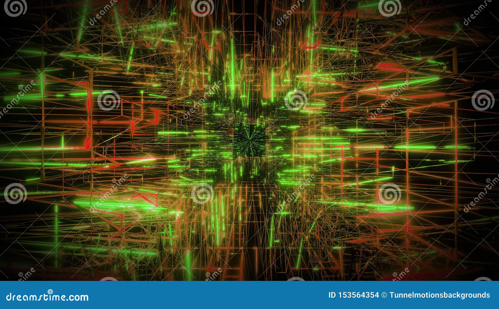 Green Orange Wireframe Visual Design Background 3d Rendering Stock ...