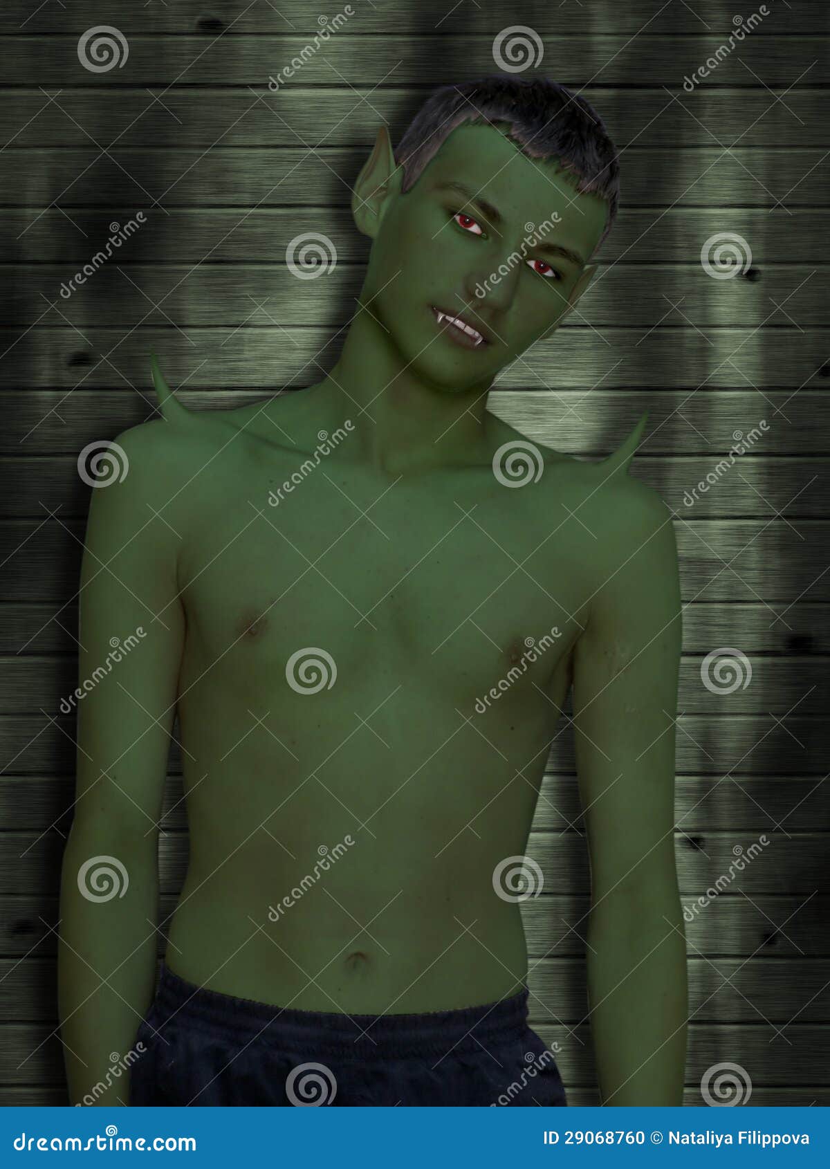 Green orc stock photo. Image of mythical, portrait, male - 29068760