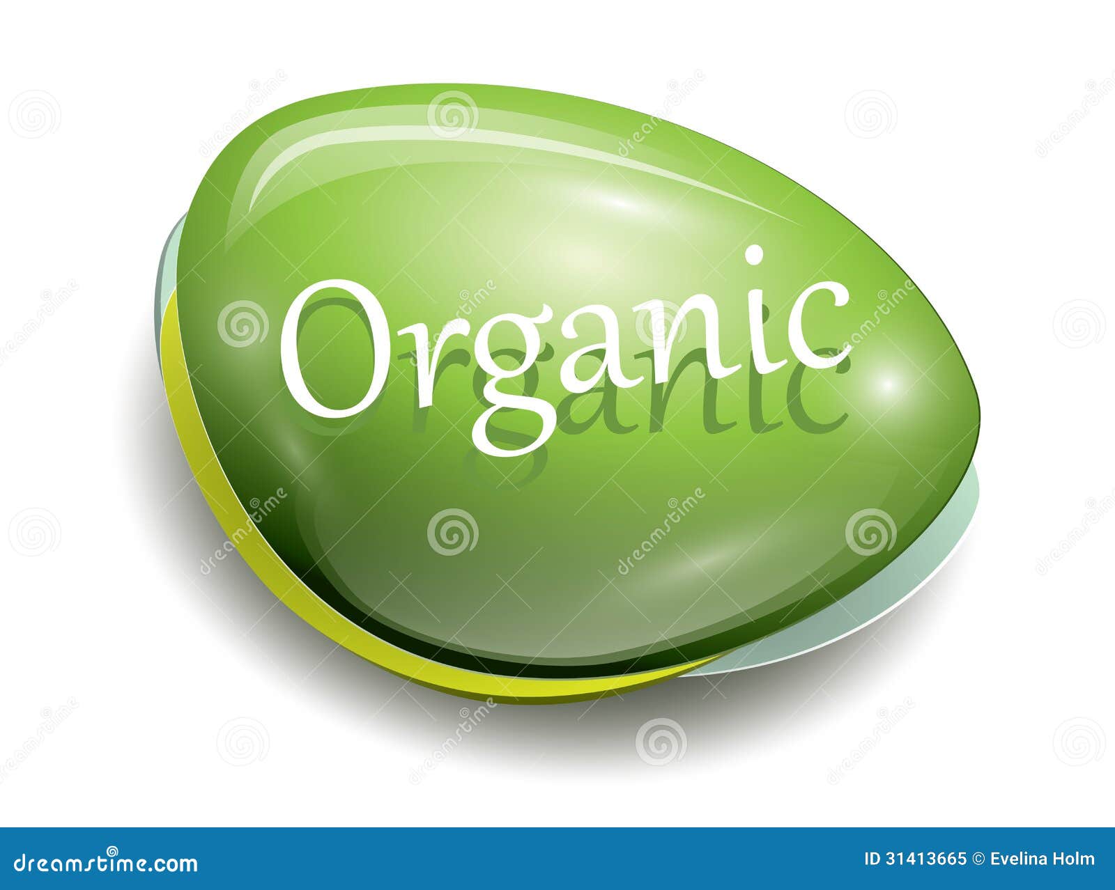 Green organic button stock vector. Illustration of food - 31413665