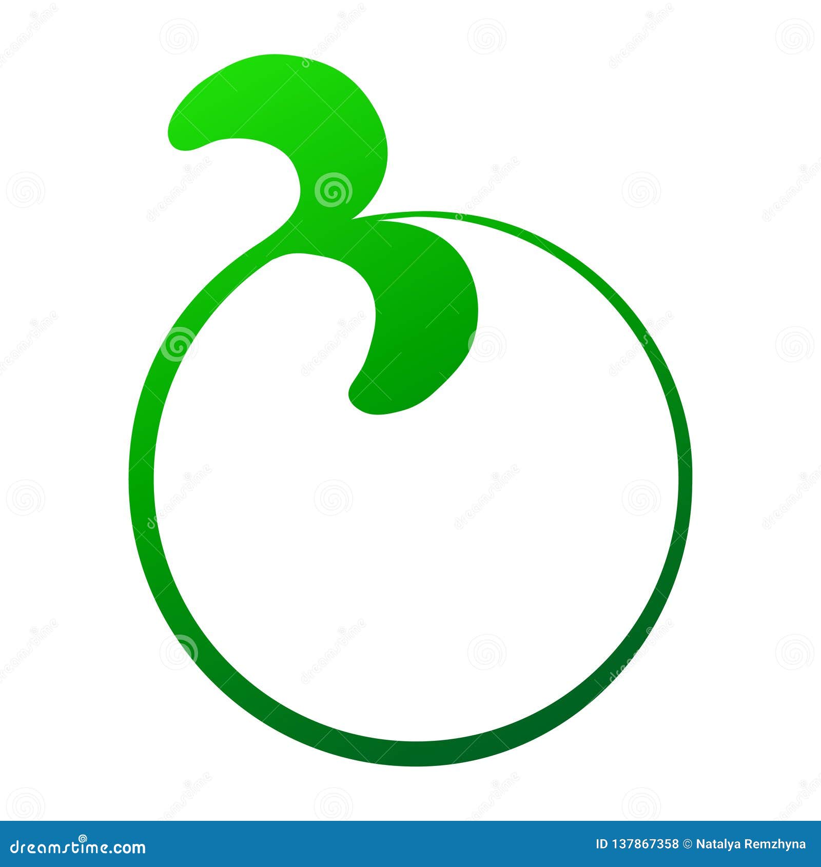 Green Organic Sprout Icon in Circle Shape. for ECO Design Stock Vector ...