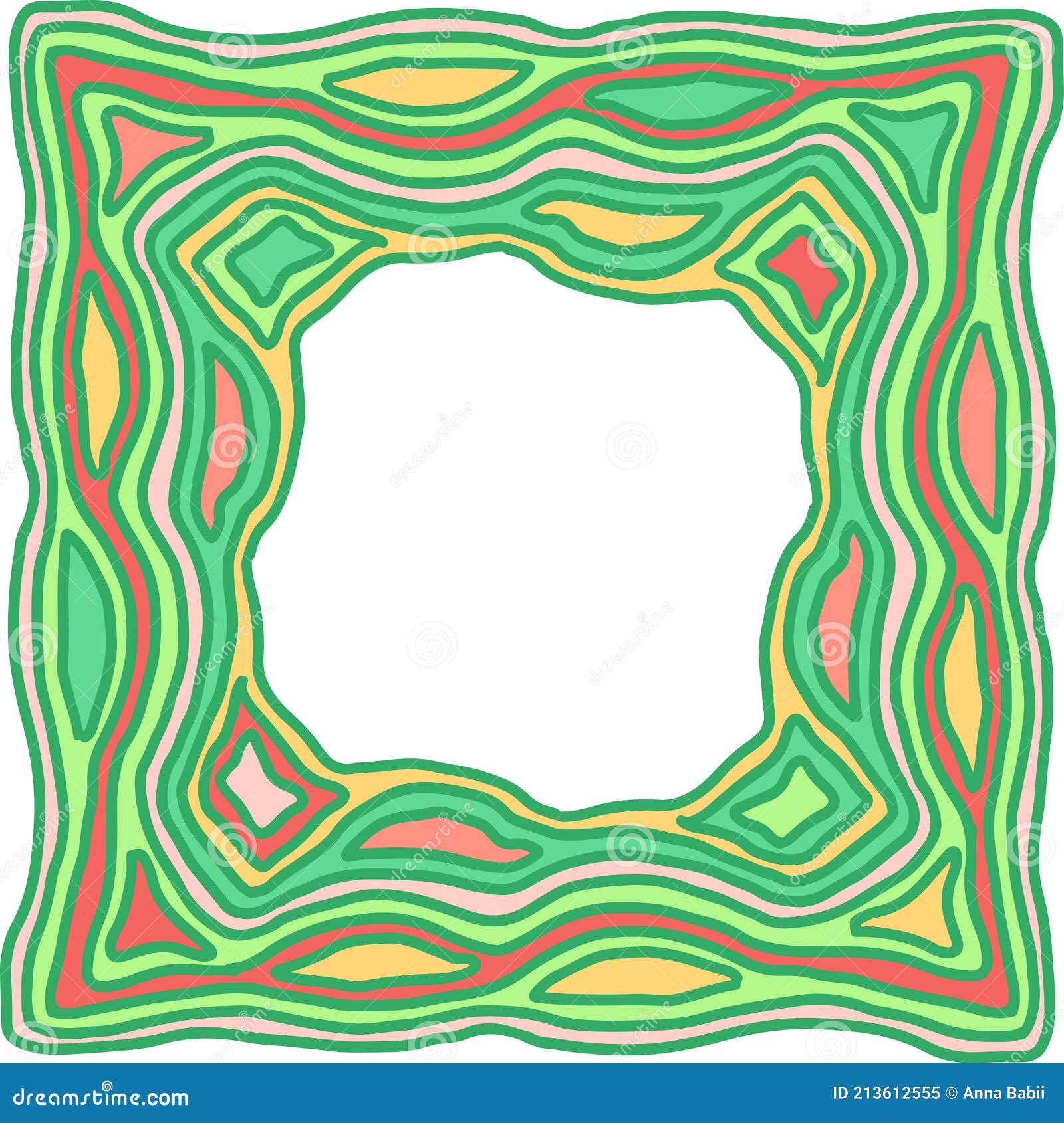 Green Ornate Simple Frame. Vector Illustration. Stock Vector ...