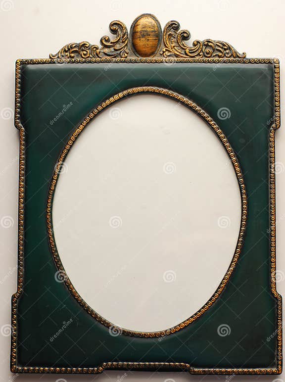Green Oval Frame stock image. Image of gold, oval, antique - 17751011
