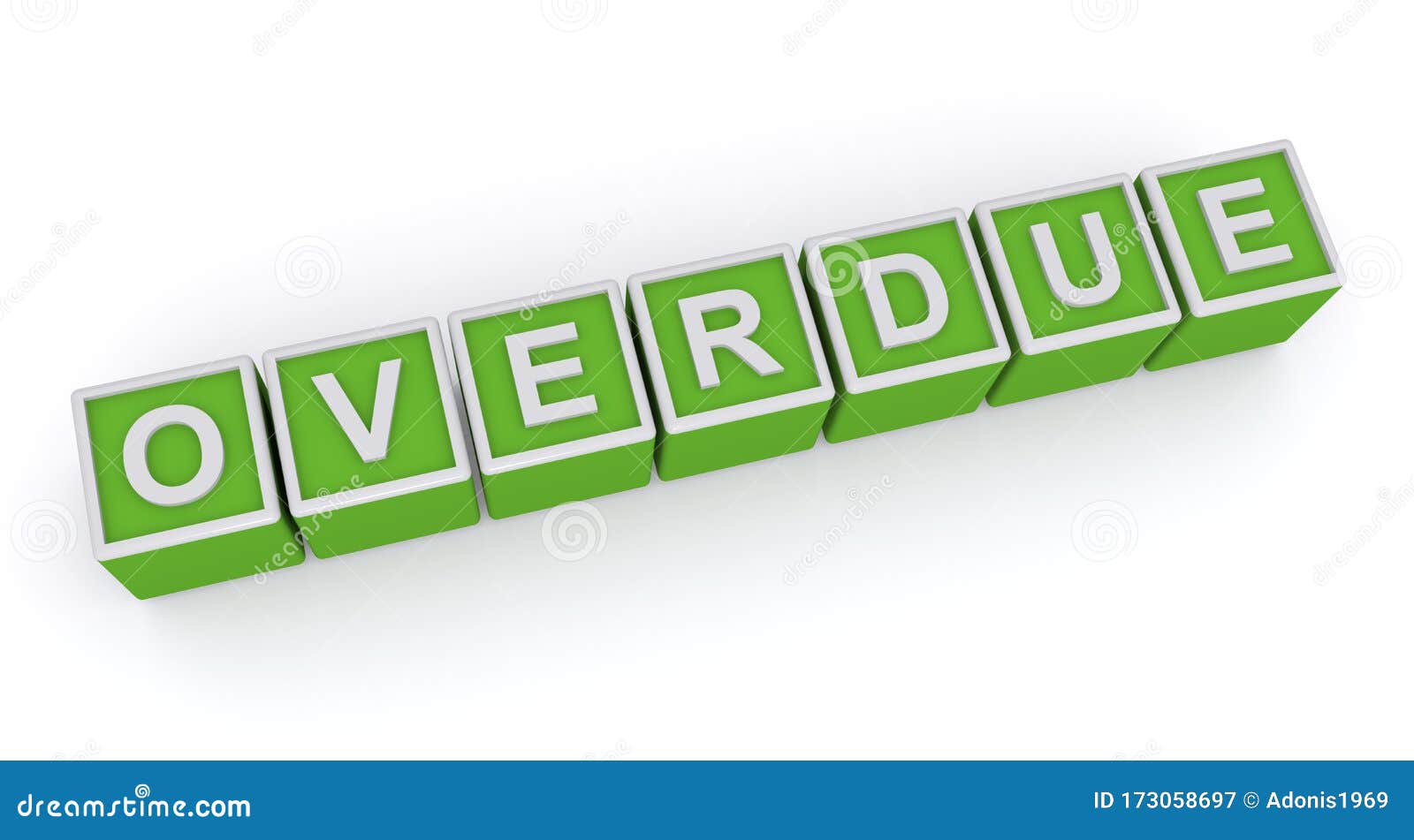 Overdue on white stock illustration. Illustration of income - 173058697