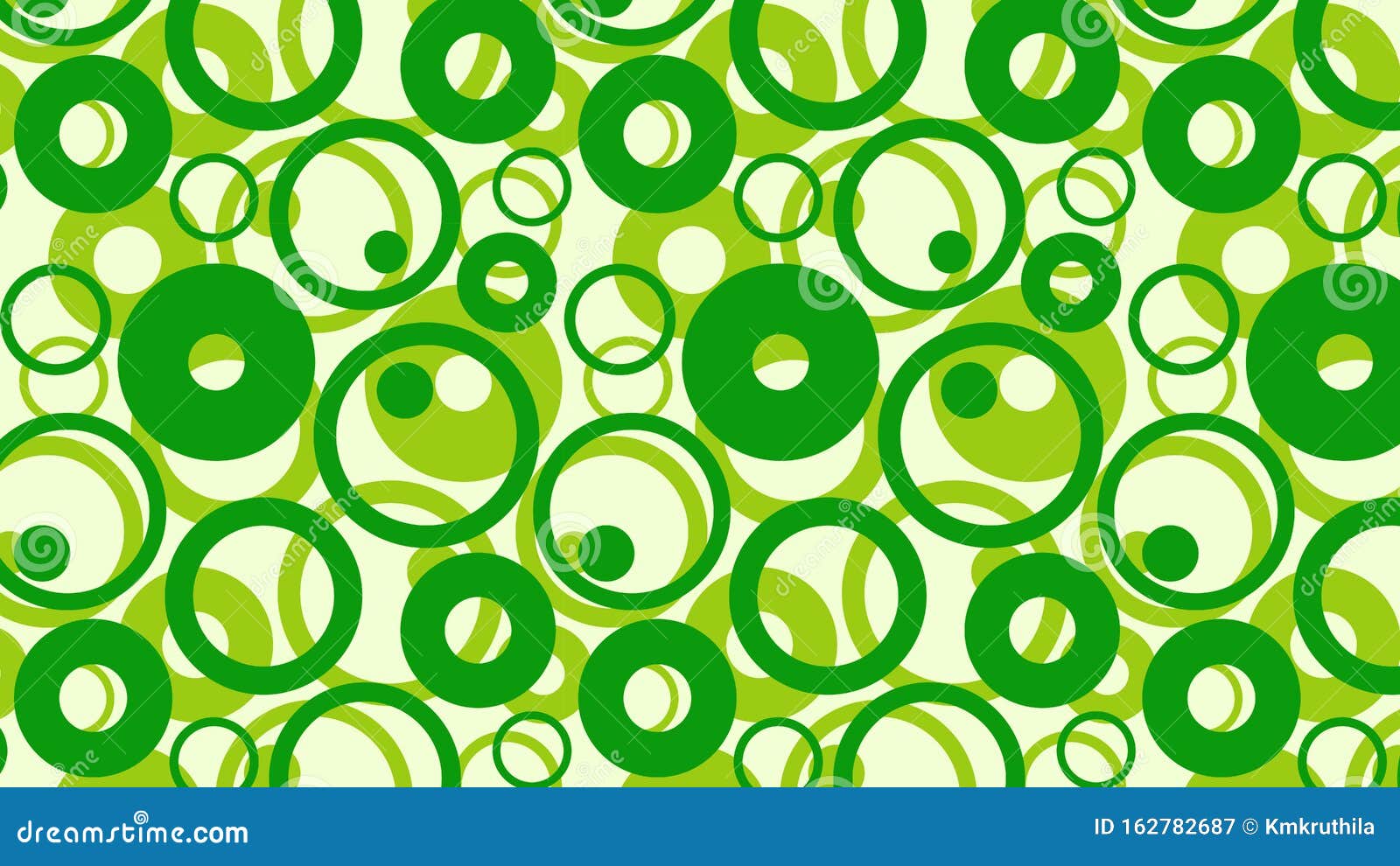 Green Overlapping Circles Pattern Background Vector Art Stock Vector ...