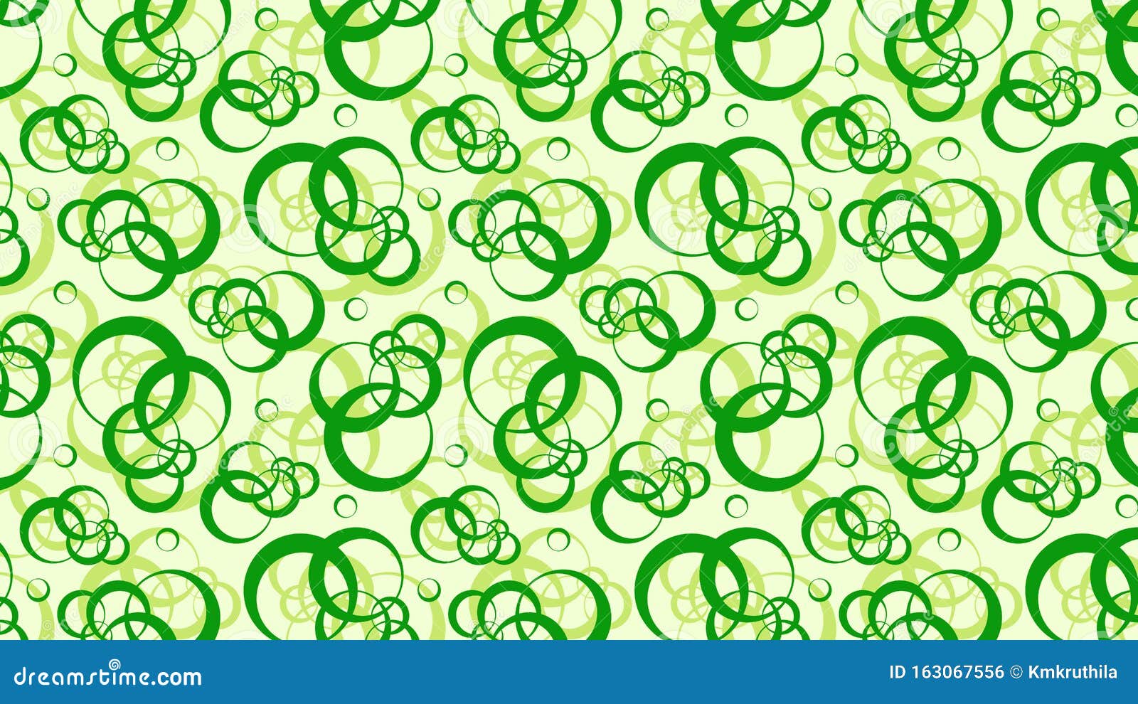 Green Overlapping Circles Pattern Background Vector Image Stock Vector ...