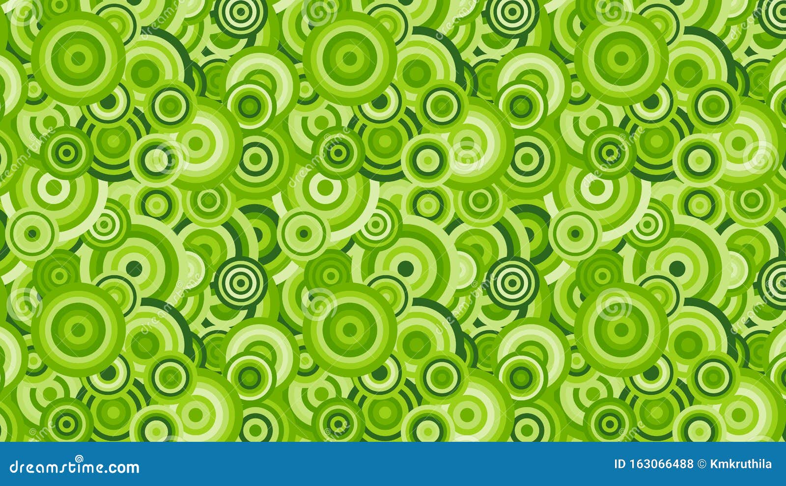 Green Overlapping Concentric Circles Background Pattern Stock Vector ...