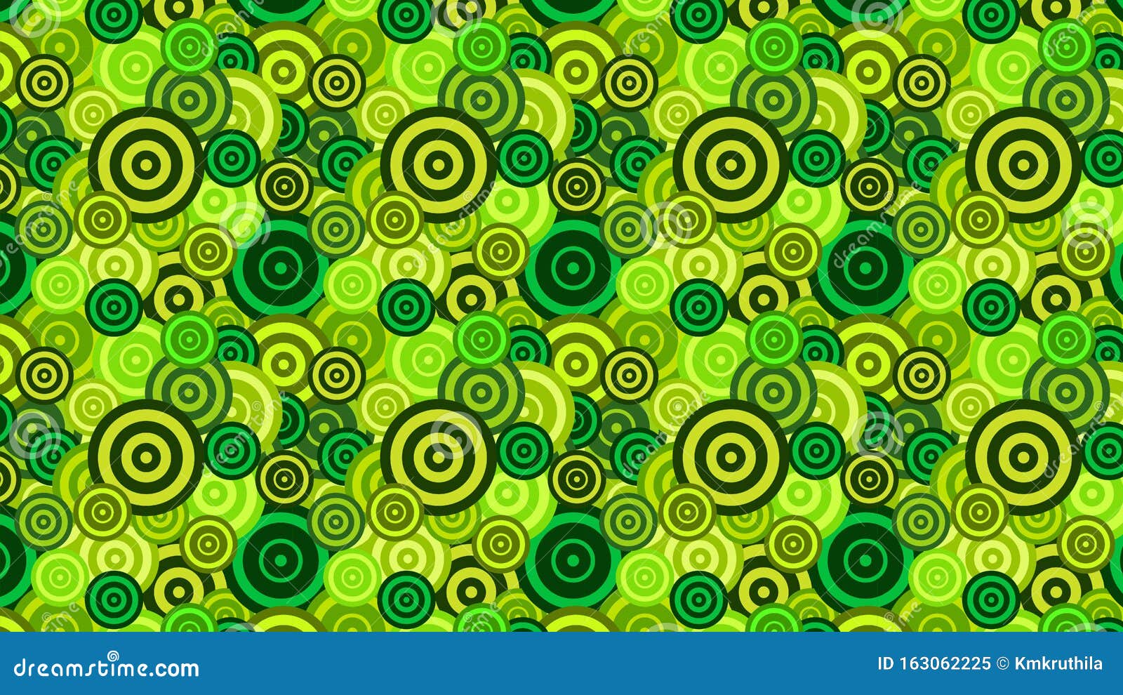 Green Overlapping Concentric Circles Pattern Background Stock Vector ...