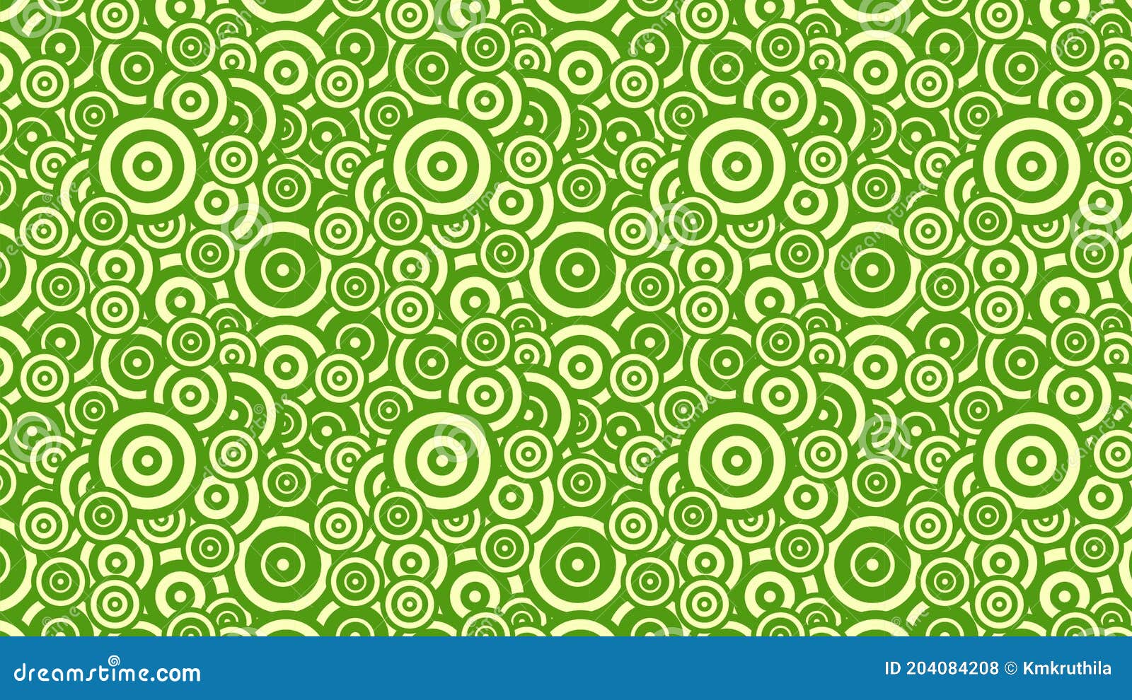 Green Overlapping Concentric Circles Pattern Stock Illustration ...